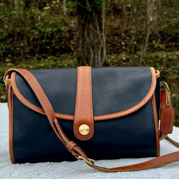 Coach | Bags | Vintage Coach Black Tabac Roll Bag Spectator 6887 | Poshmark